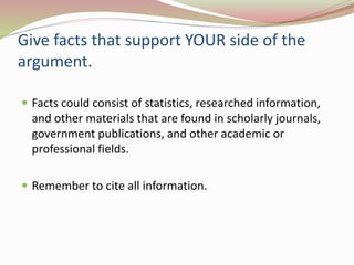 Elements of persuasive or argument writing | PPTX