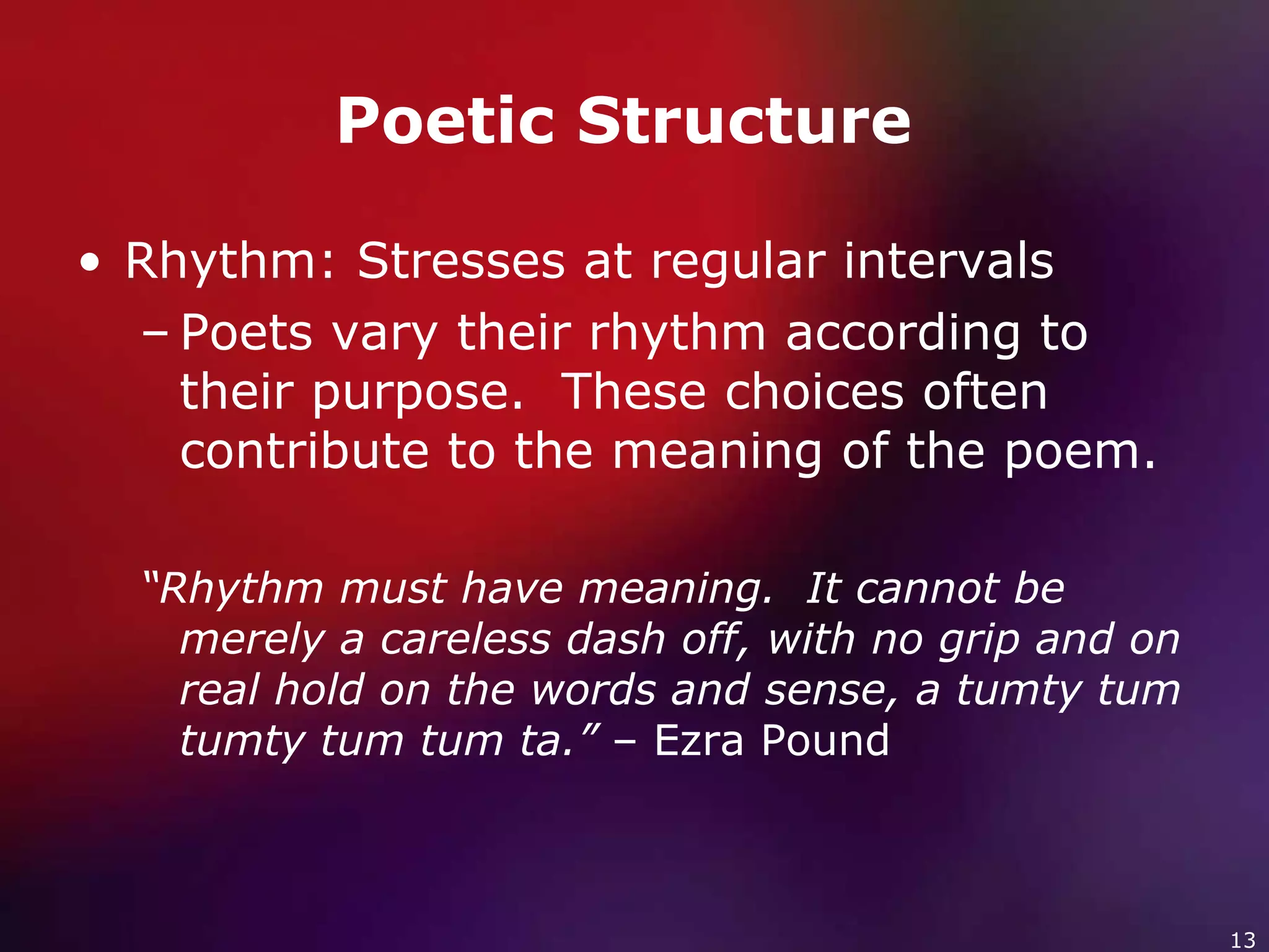 Elements of poetry | PPT