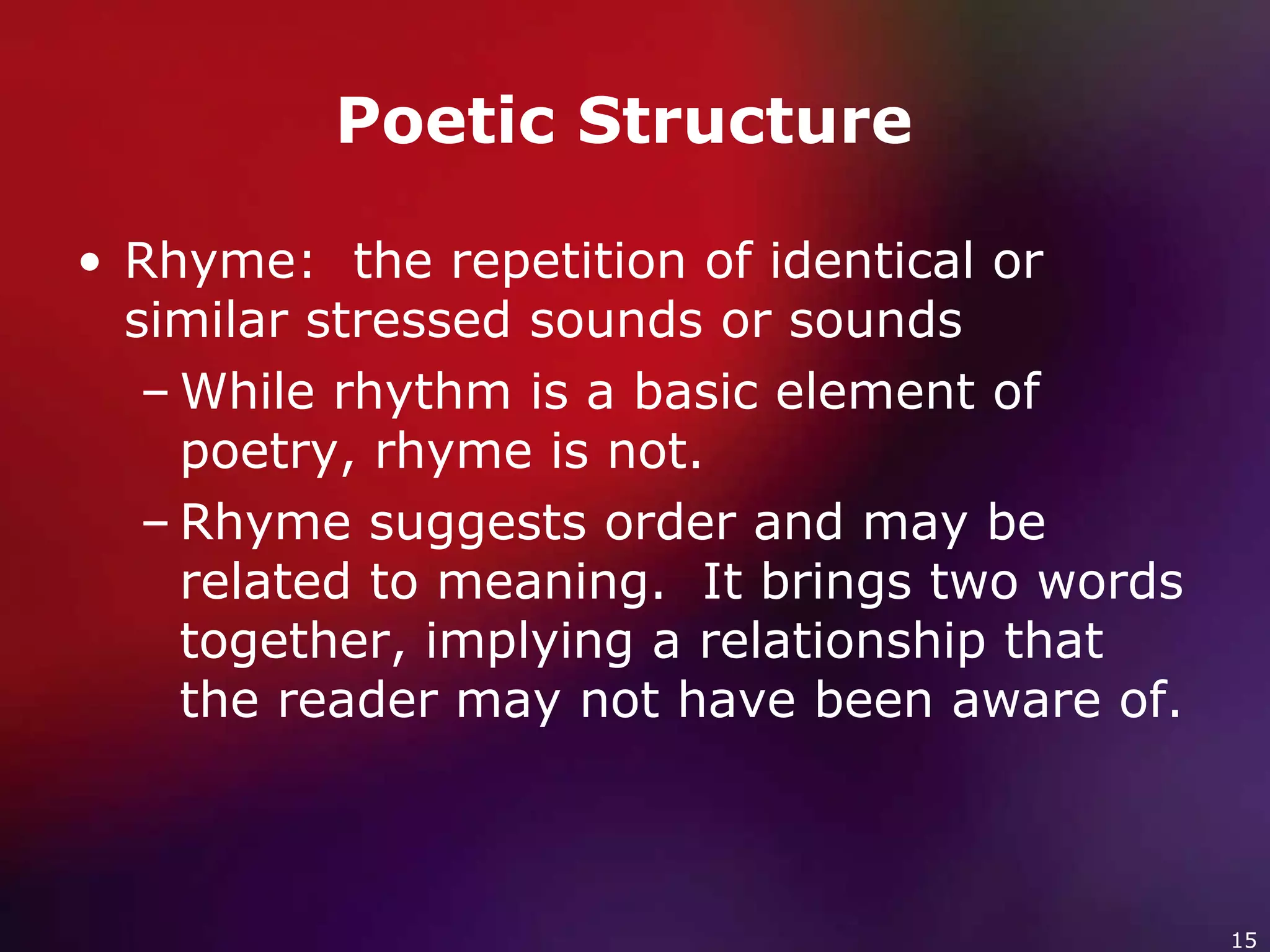 Elements of poetry | PPT