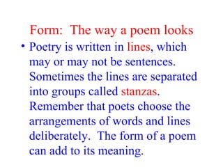 Elements of poetry | PPT