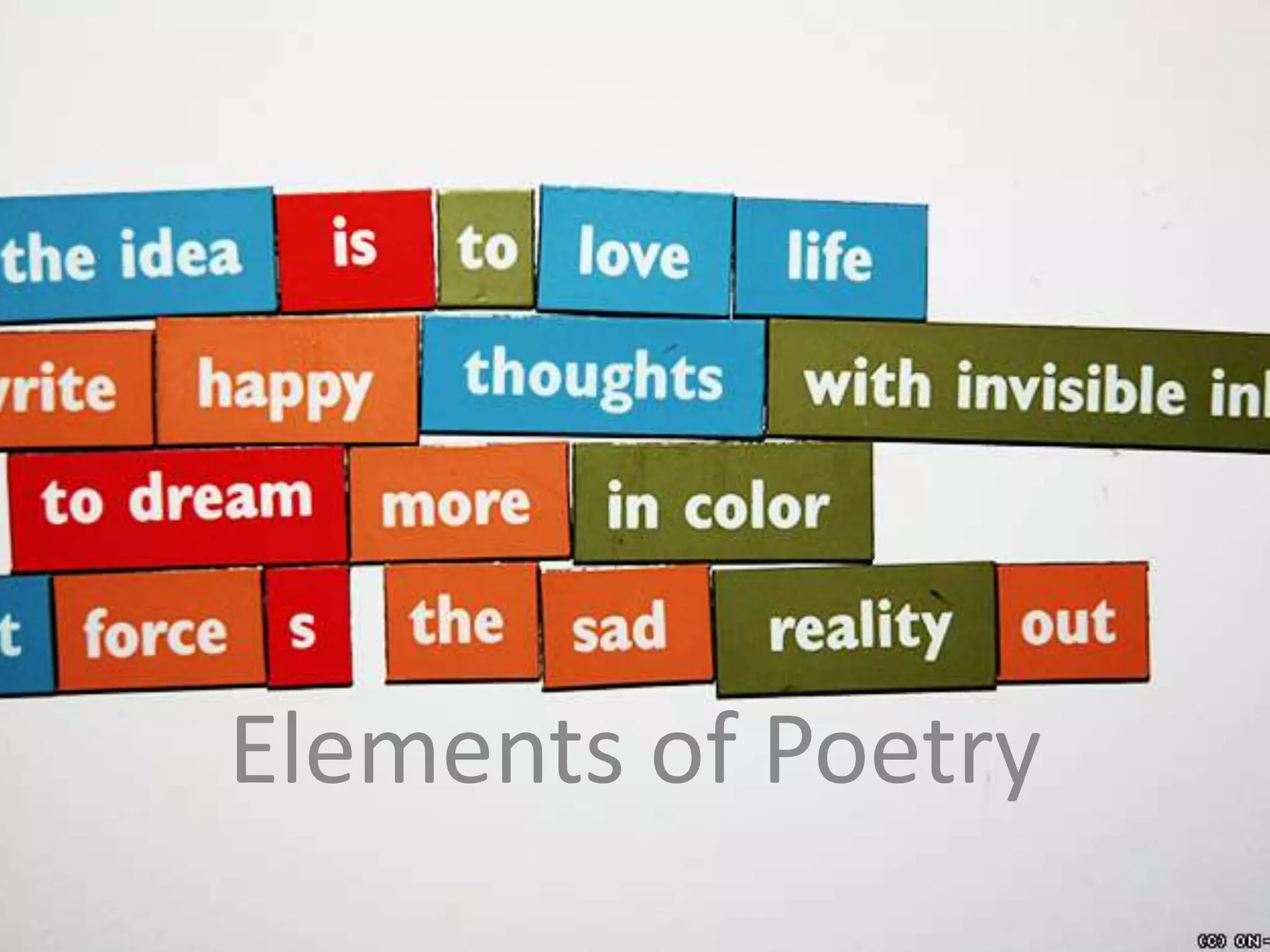 Elements of poetry | PPTX