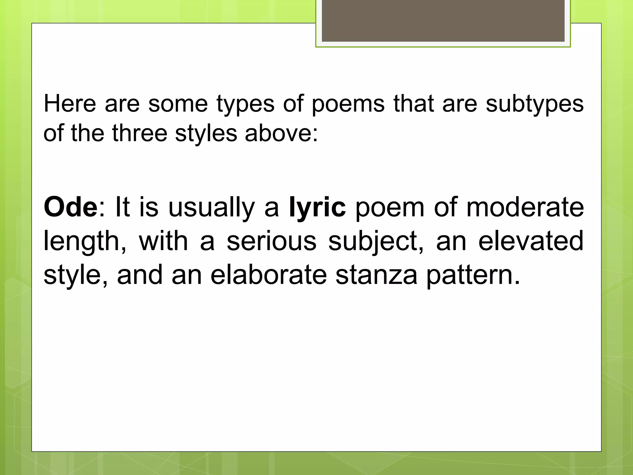 Elements of Poetry | PPTX