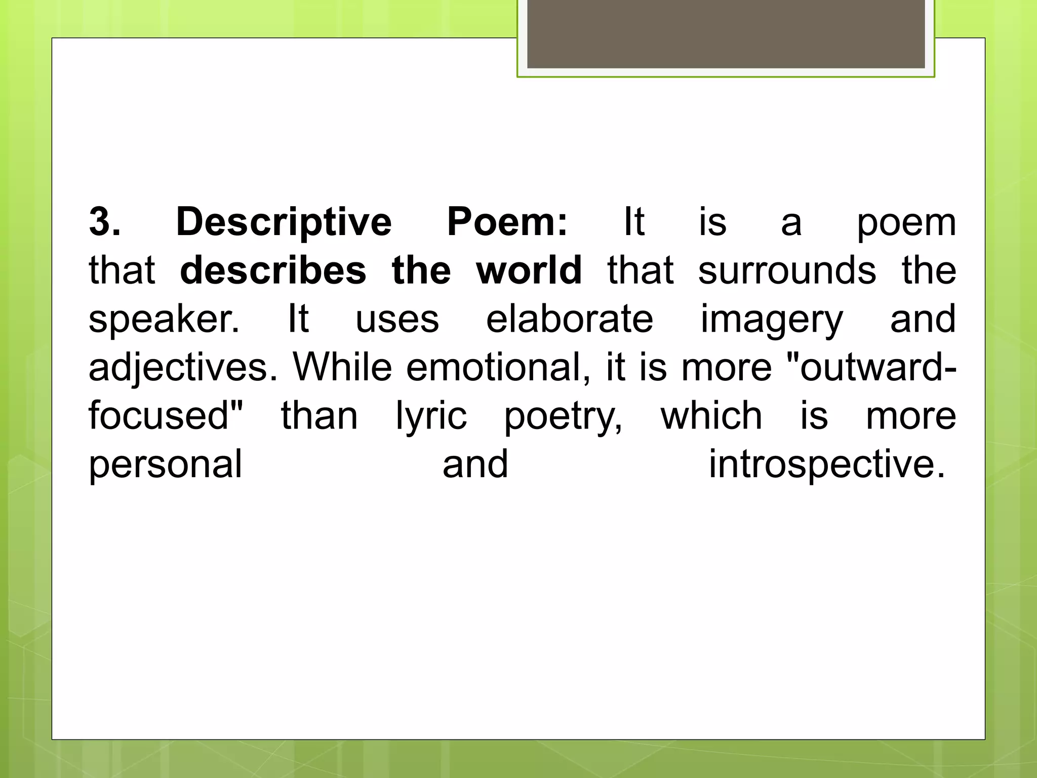 Elements of Poetry | PPTX