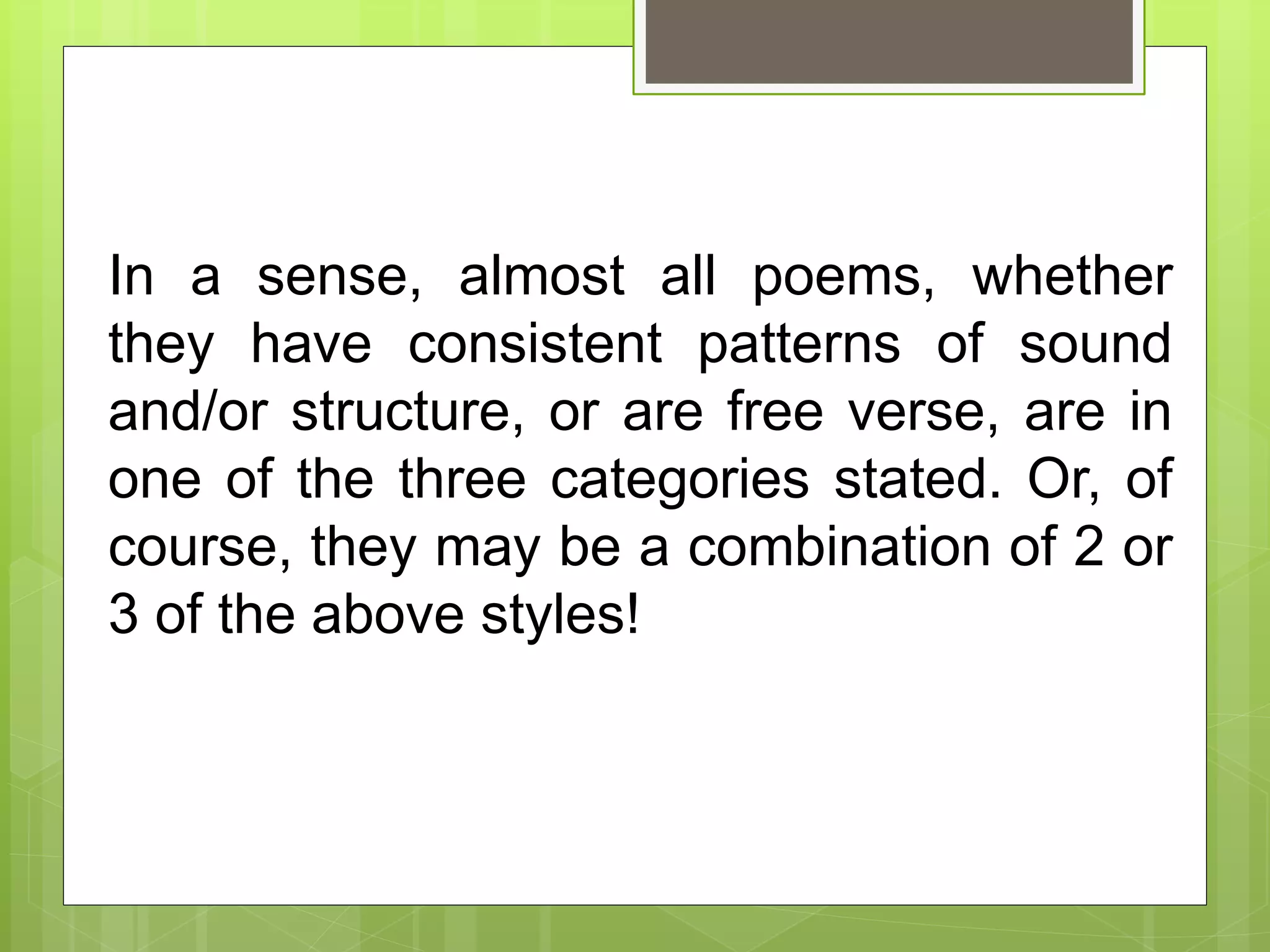 Elements of Poetry | PPTX