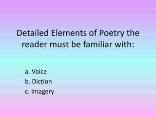 Elements of poetry | PPT