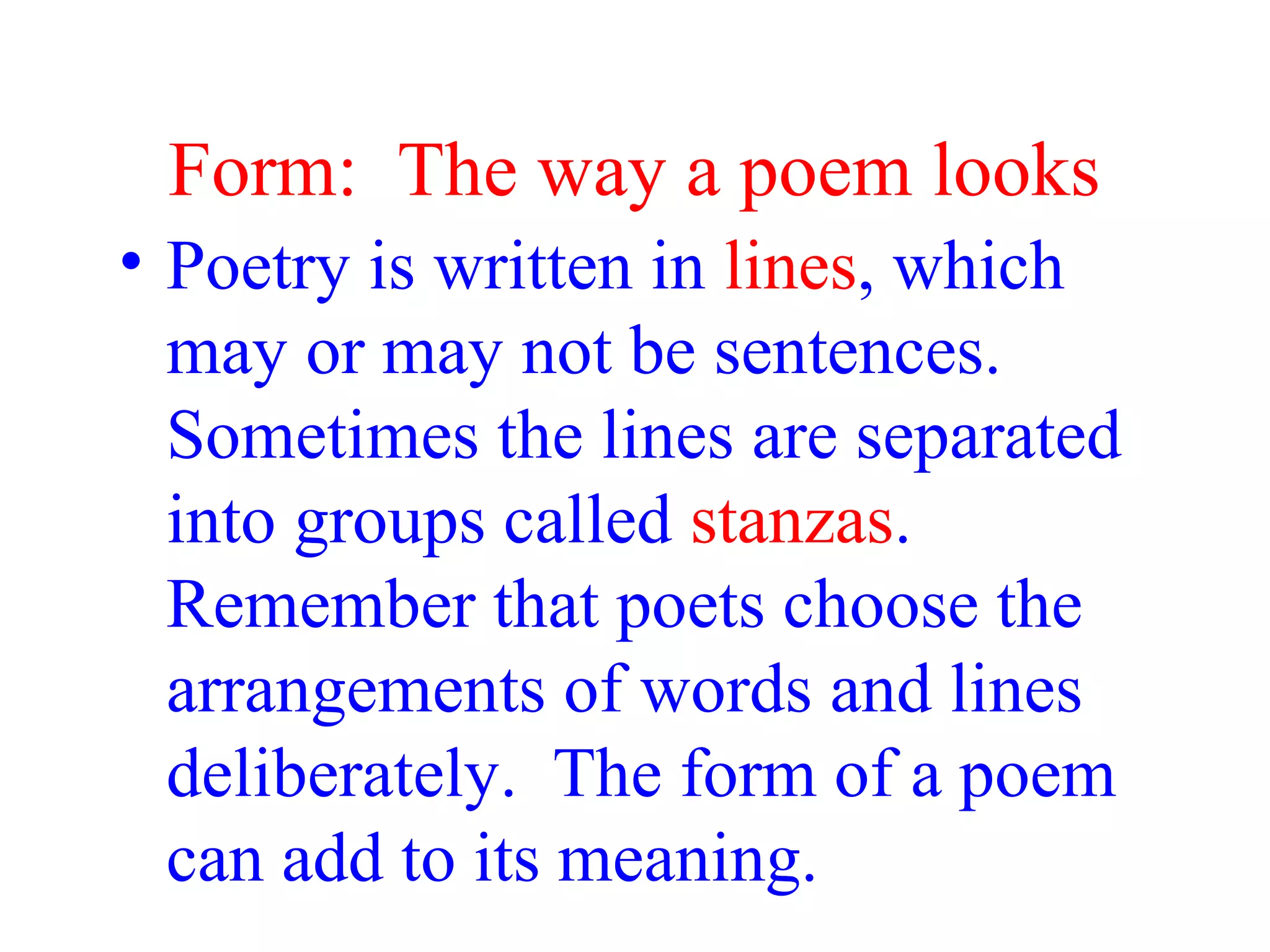 Elements of poetry | PPT
