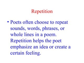 Elements of poetry | PPT