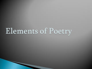 Elements of poetry | PPT