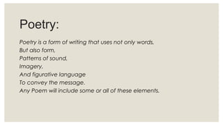 Elements of Poetry | PPT