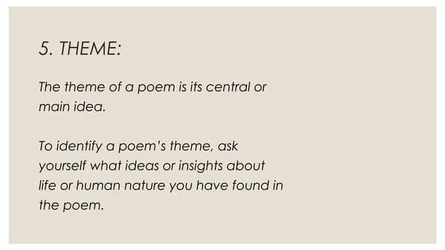 Elements of Poetry | PPT