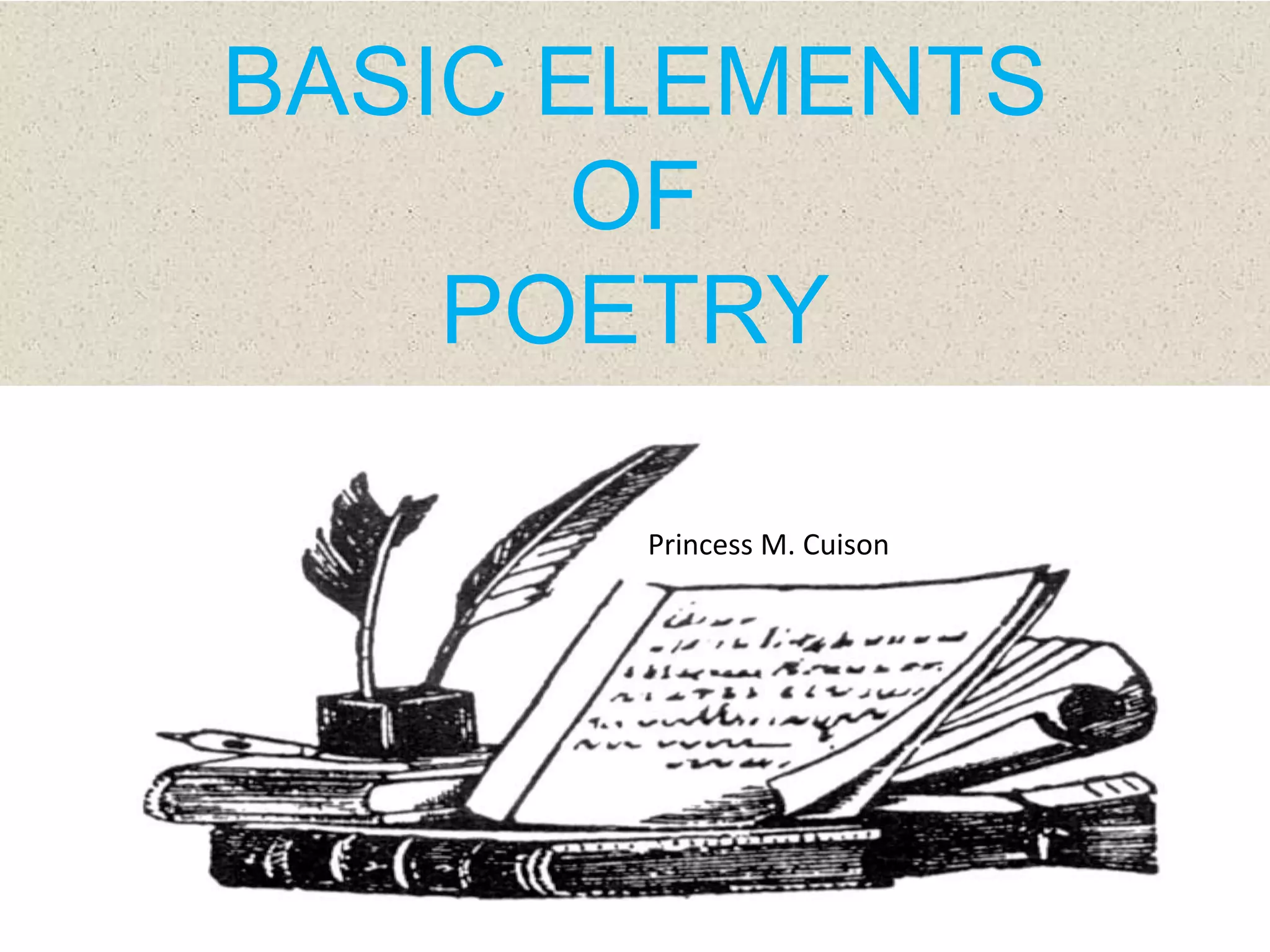 Elements of poetry | PPTX