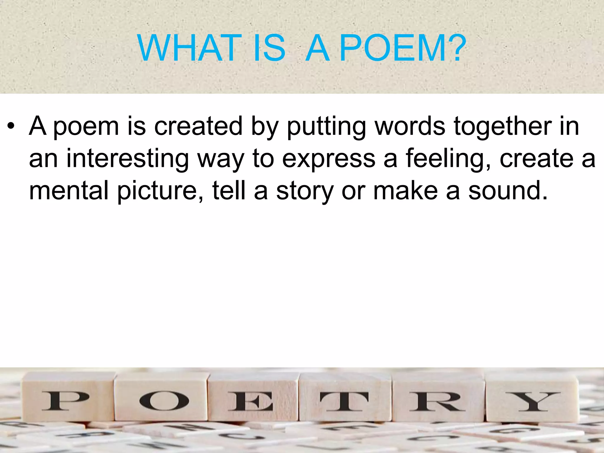Elements of poetry | PPTX