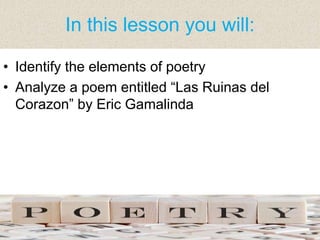 Elements of poetry | PPTX