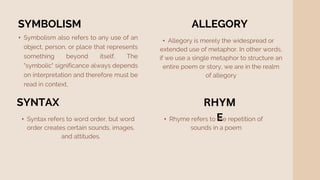 Elements of POETRY.pptx | Fiction | Books and Literature