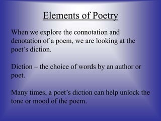 elements_of_poetry.ppt | Poetry | Books and Literature