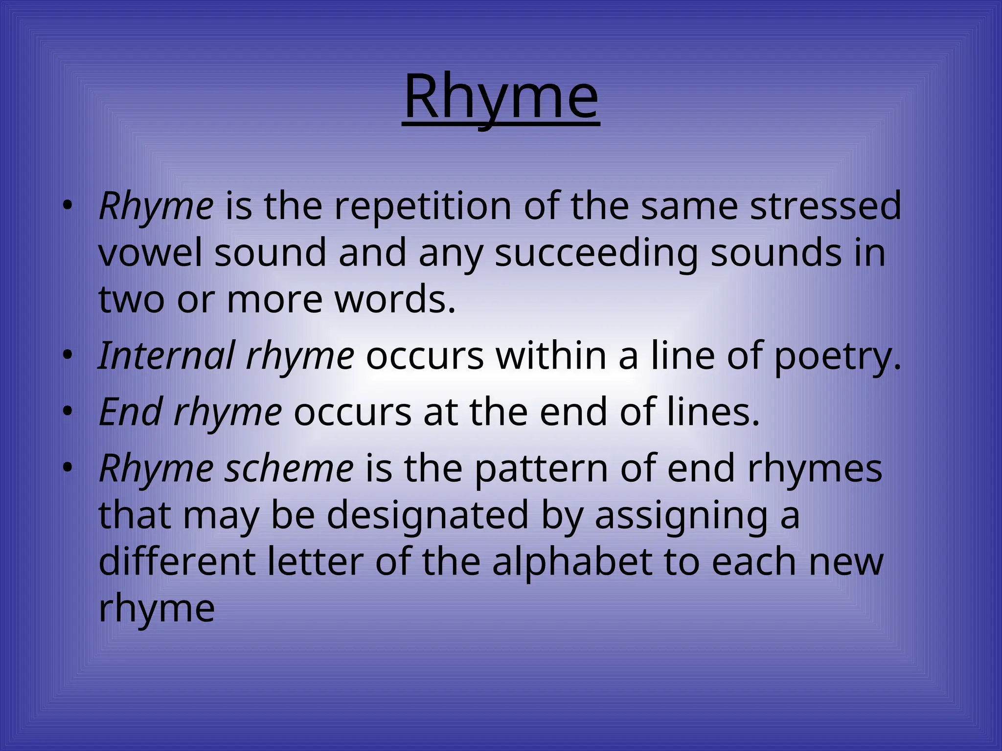 elements of poetry power point presentation | PPT