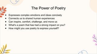 ELEMENTS OF POETRY.pptx Grade 7 English 7 MATATAG Curriculum | PPTX