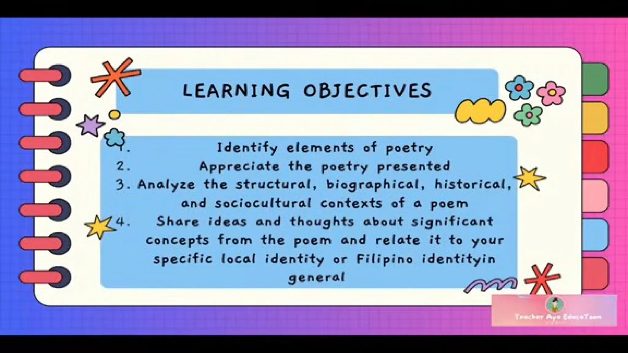 Elements of Poetry - lesson 1.pptx- grade 7 | PPTX