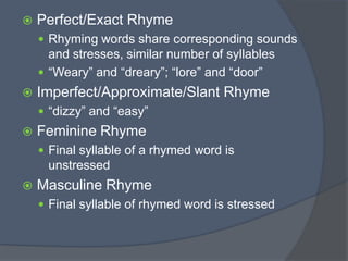 Elements Of Poetry Part 3 | PPTX | Poetry | Books and Literature