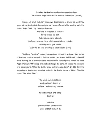 Elements of poetry written report | DOCX | Poetry | Books and Literature