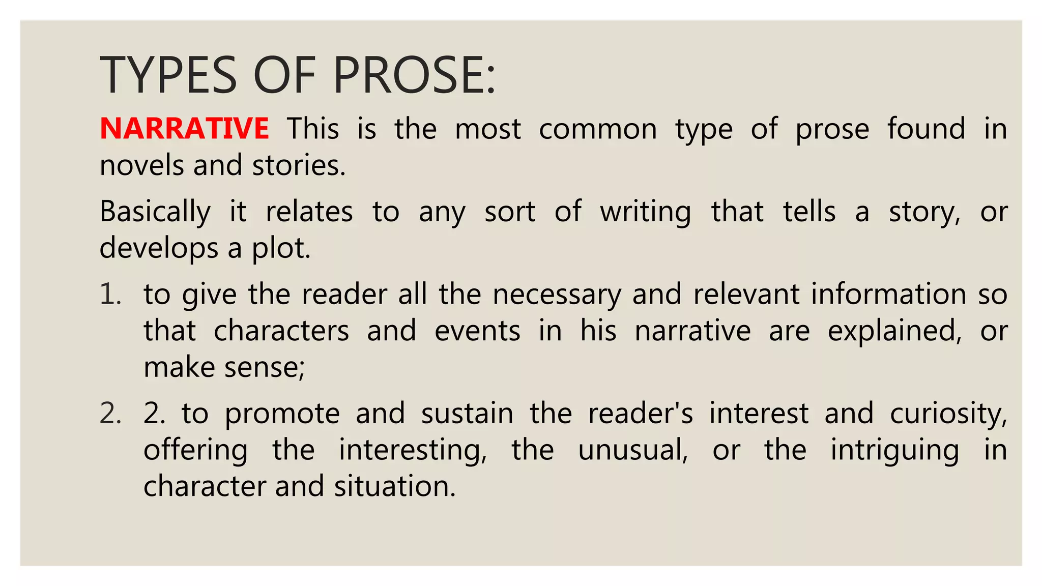 Elements of poetry and prose | PPTX