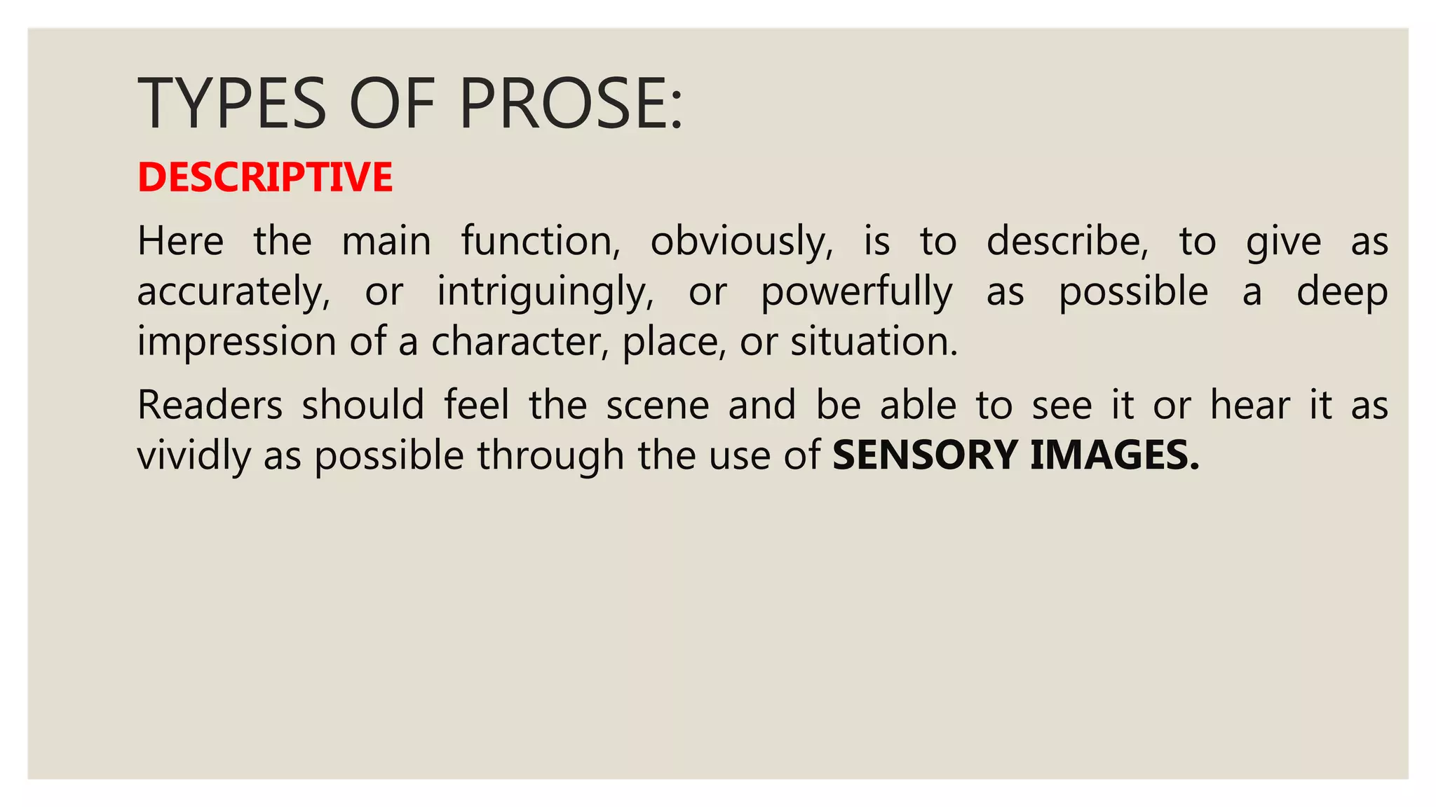 Elements of poetry and prose | PPTX