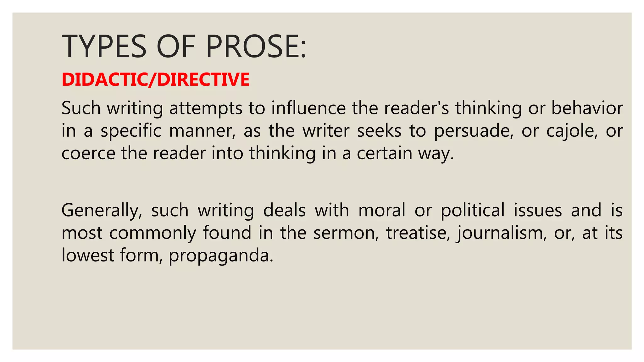 Elements of poetry and prose | PPTX