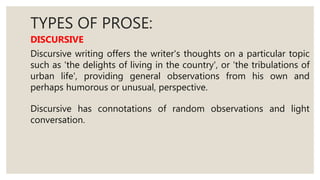 Elements of poetry and prose | PPTX