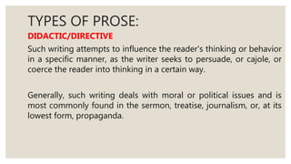 Elements of poetry and prose | PPTX