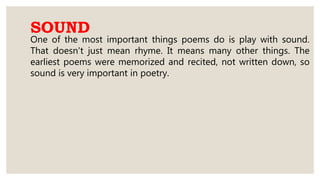 Elements of poetry and prose | PPTX