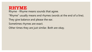 Elements of poetry and prose | PPTX