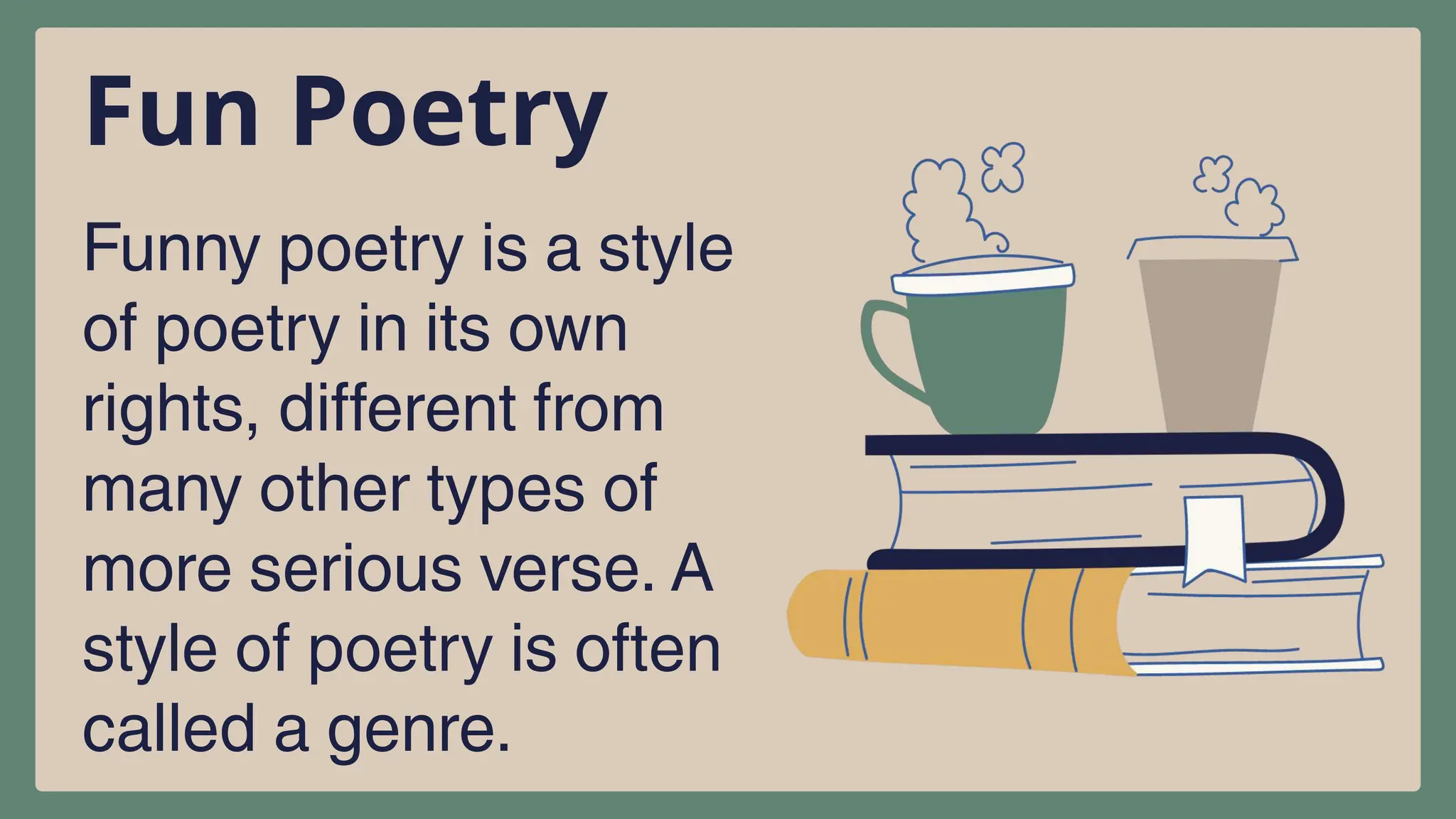 Elements of Poetry Education Presentation in Beige Blue and Green ...