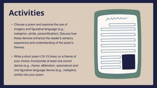 Elements of Poetry Education Presentation in Beige Blue and Green ...