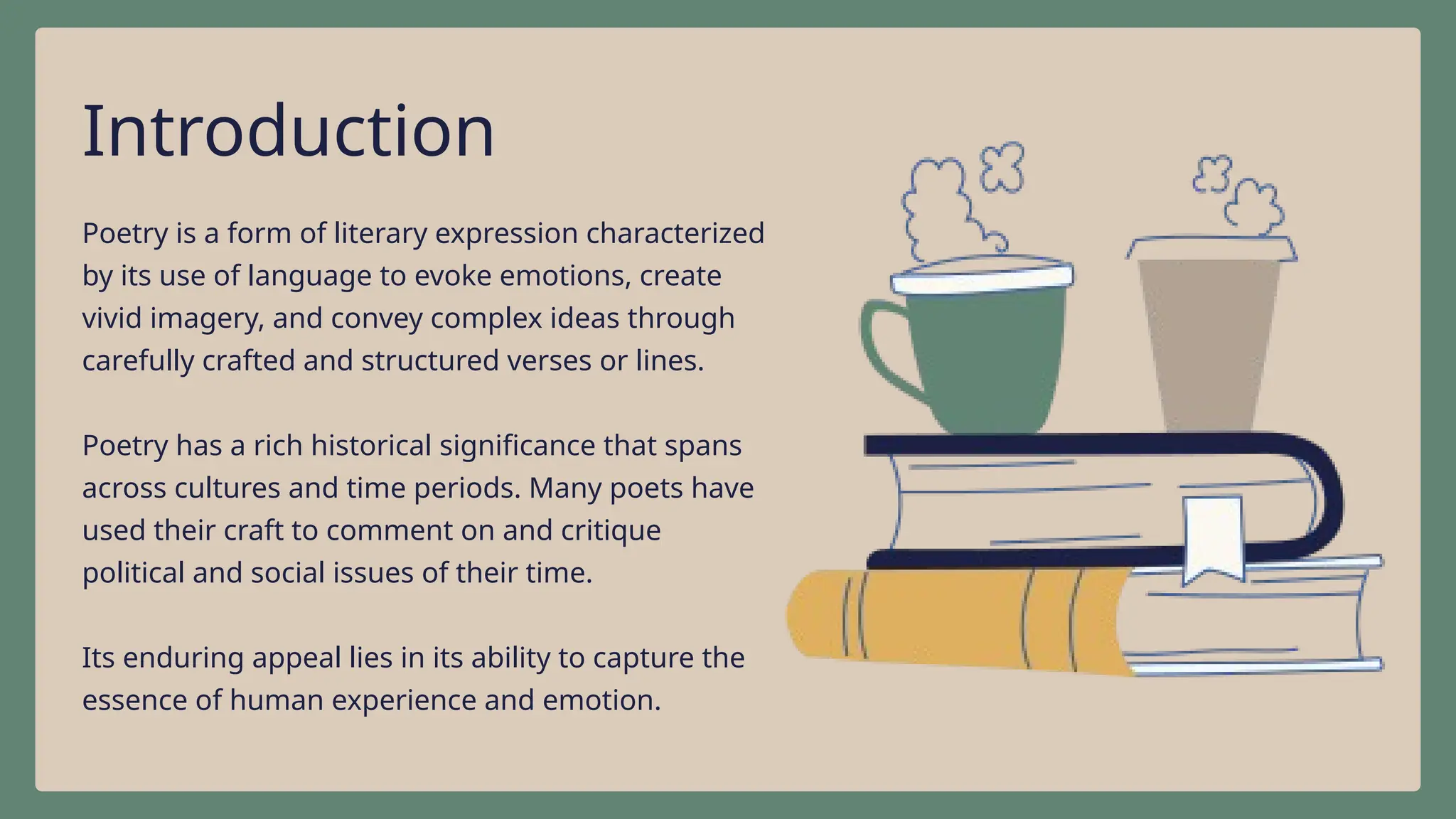 Elements of Poetry Education Presentation in Beige Blue and Green ...