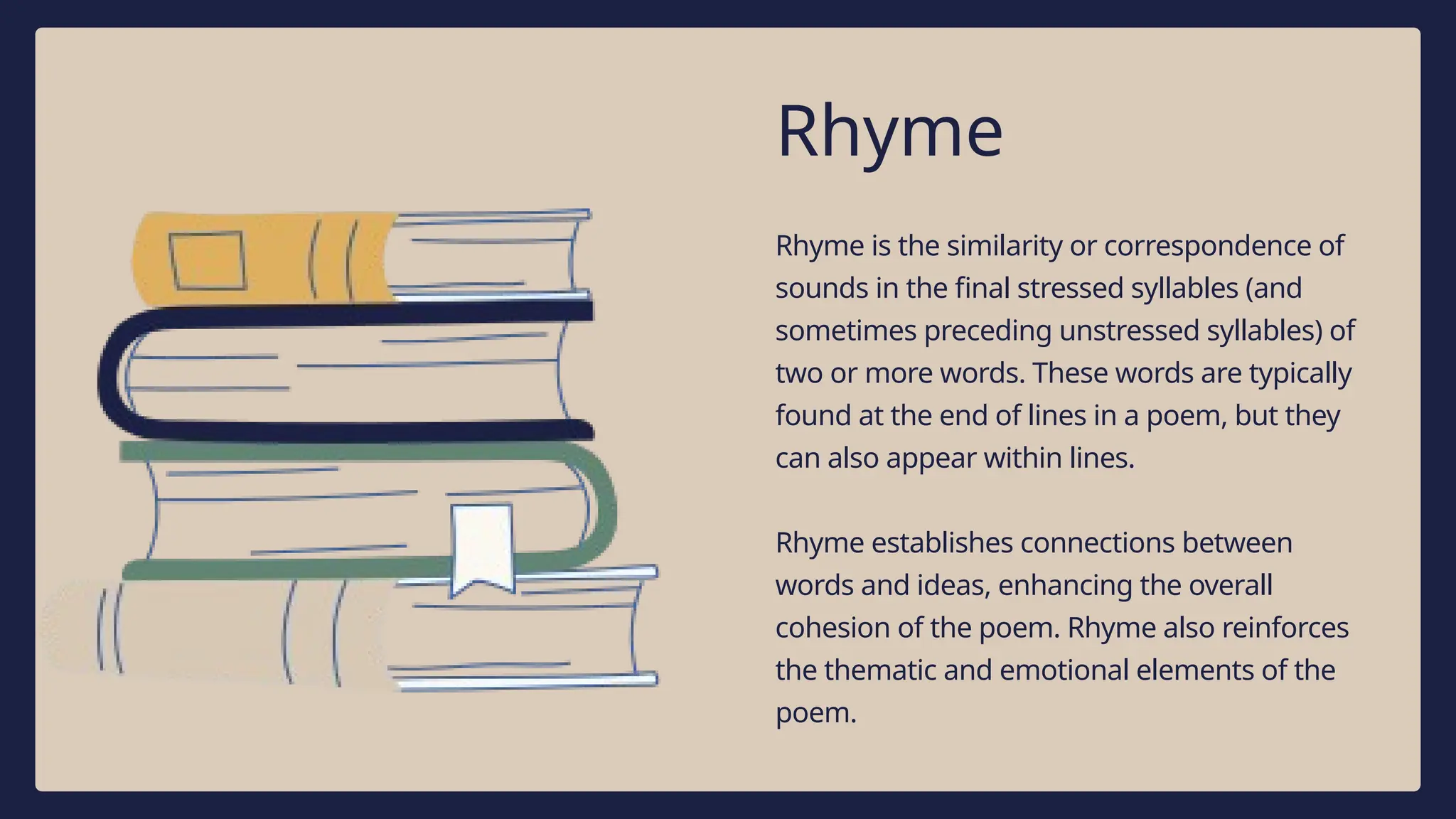 Elements of Poetry Education Presentation in Beige Blue and Green ...