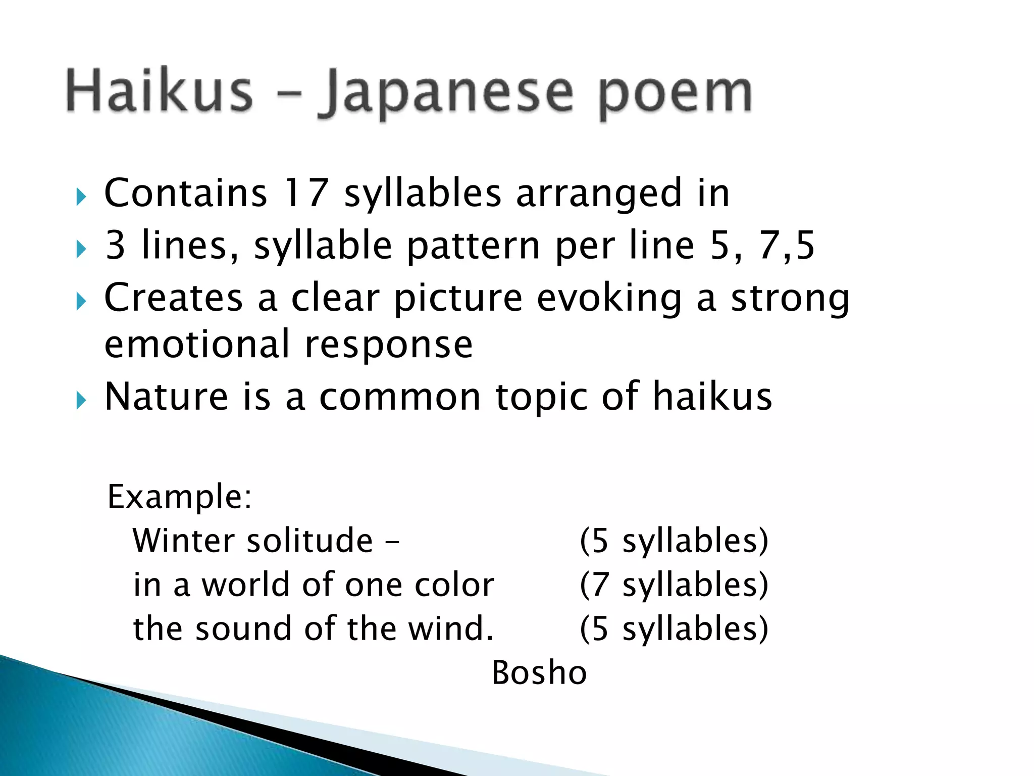 Elements of Poetry | PPTX