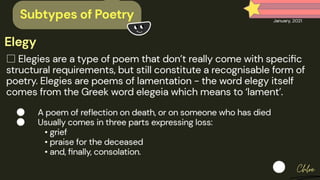 Elements of poetry structure of poetry | PPT