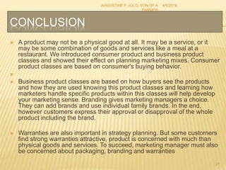 Elements of production planning for good & services | PPTX