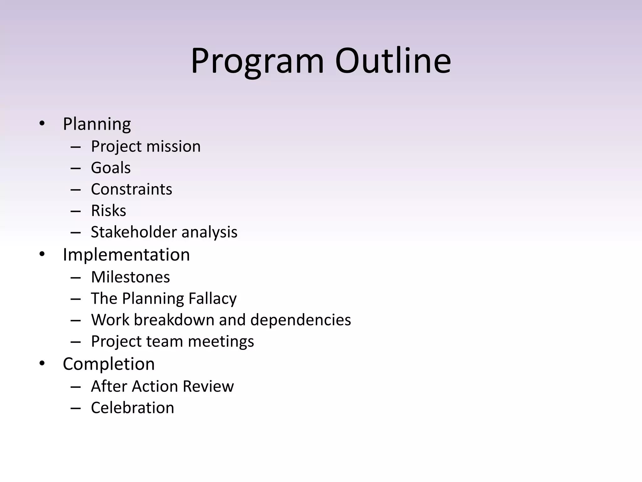 Elements of Project Management | PPT