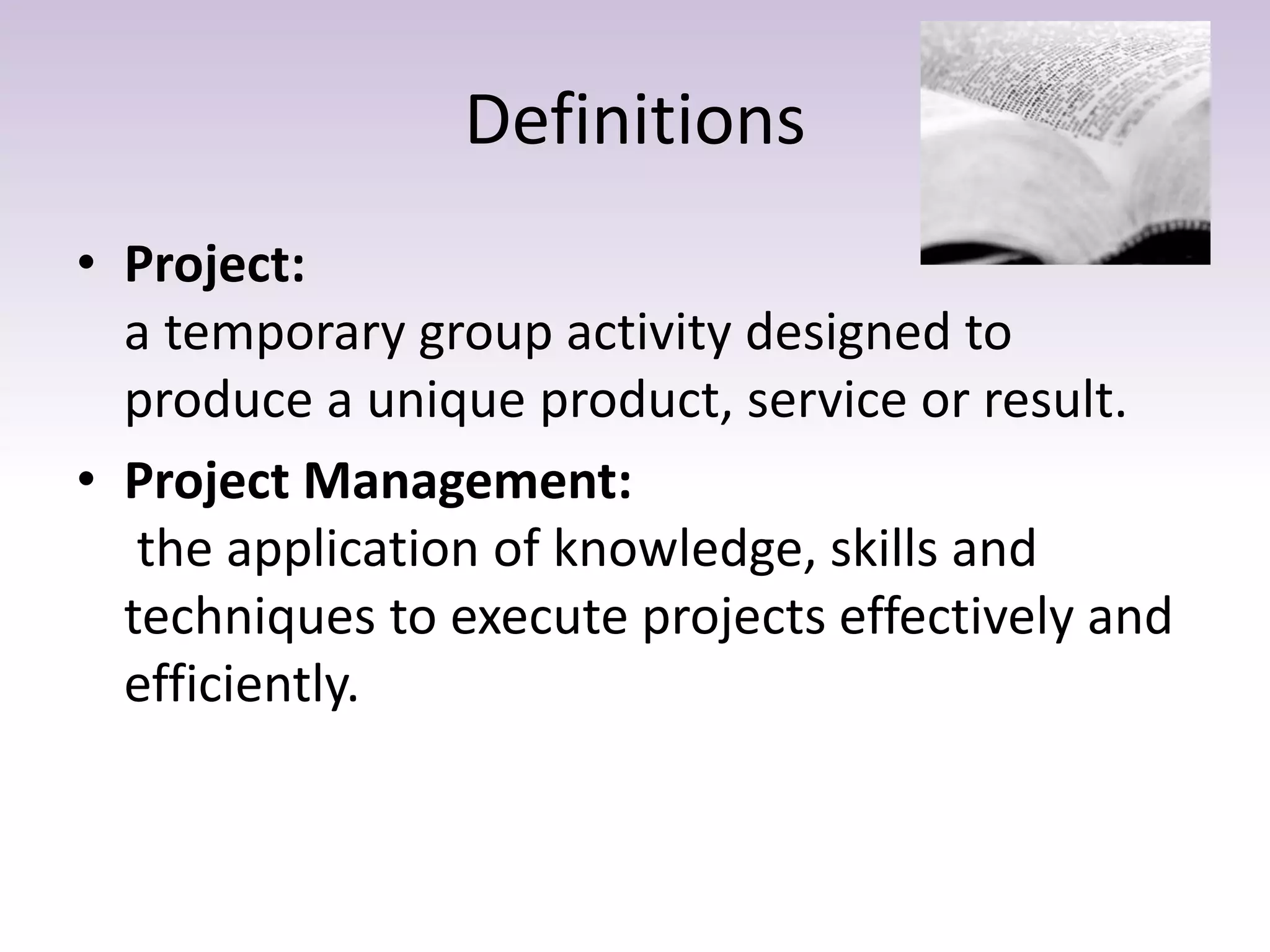 Elements of Project Management | PPTX