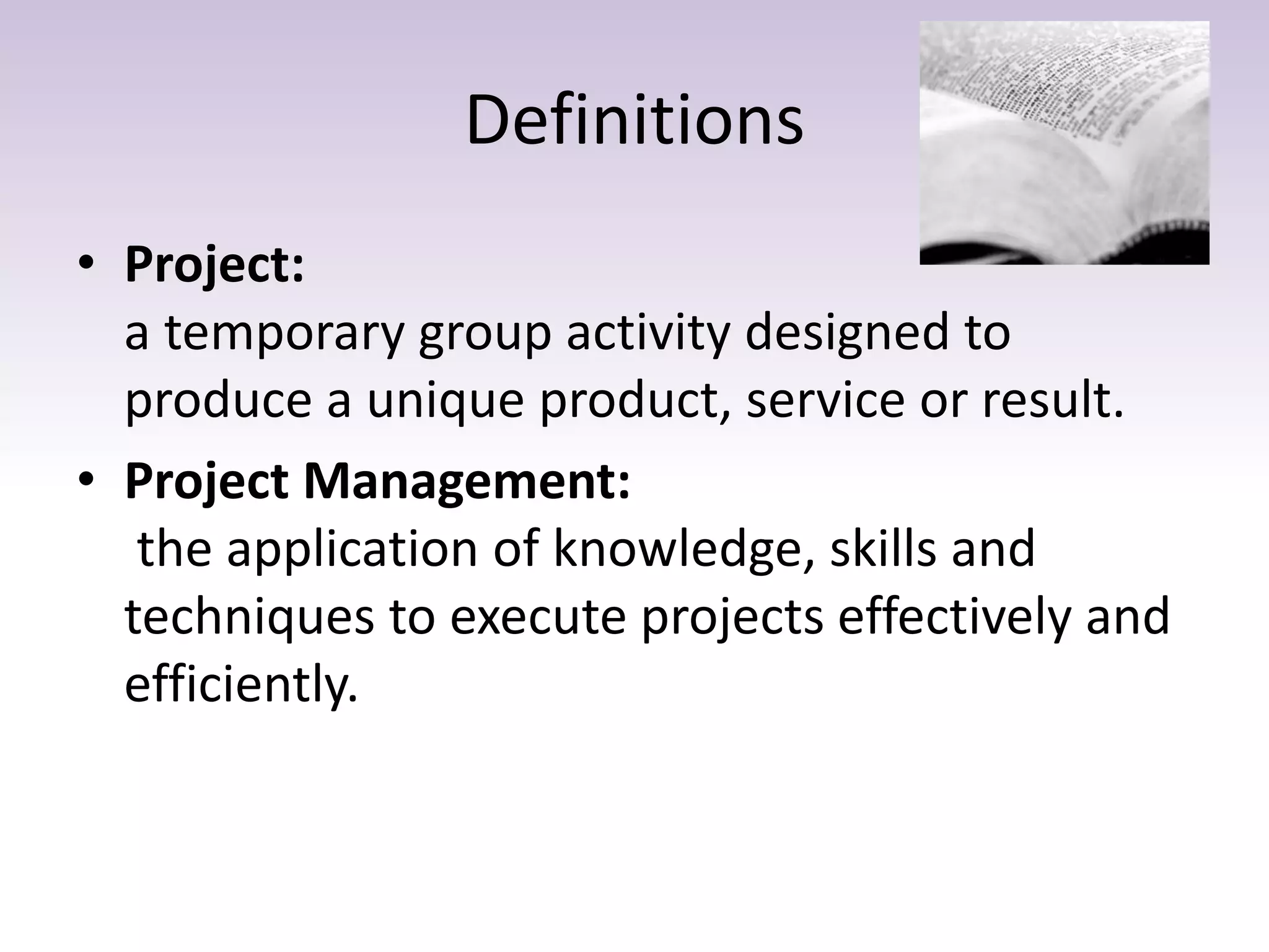 Elements of Project Management | PPTX