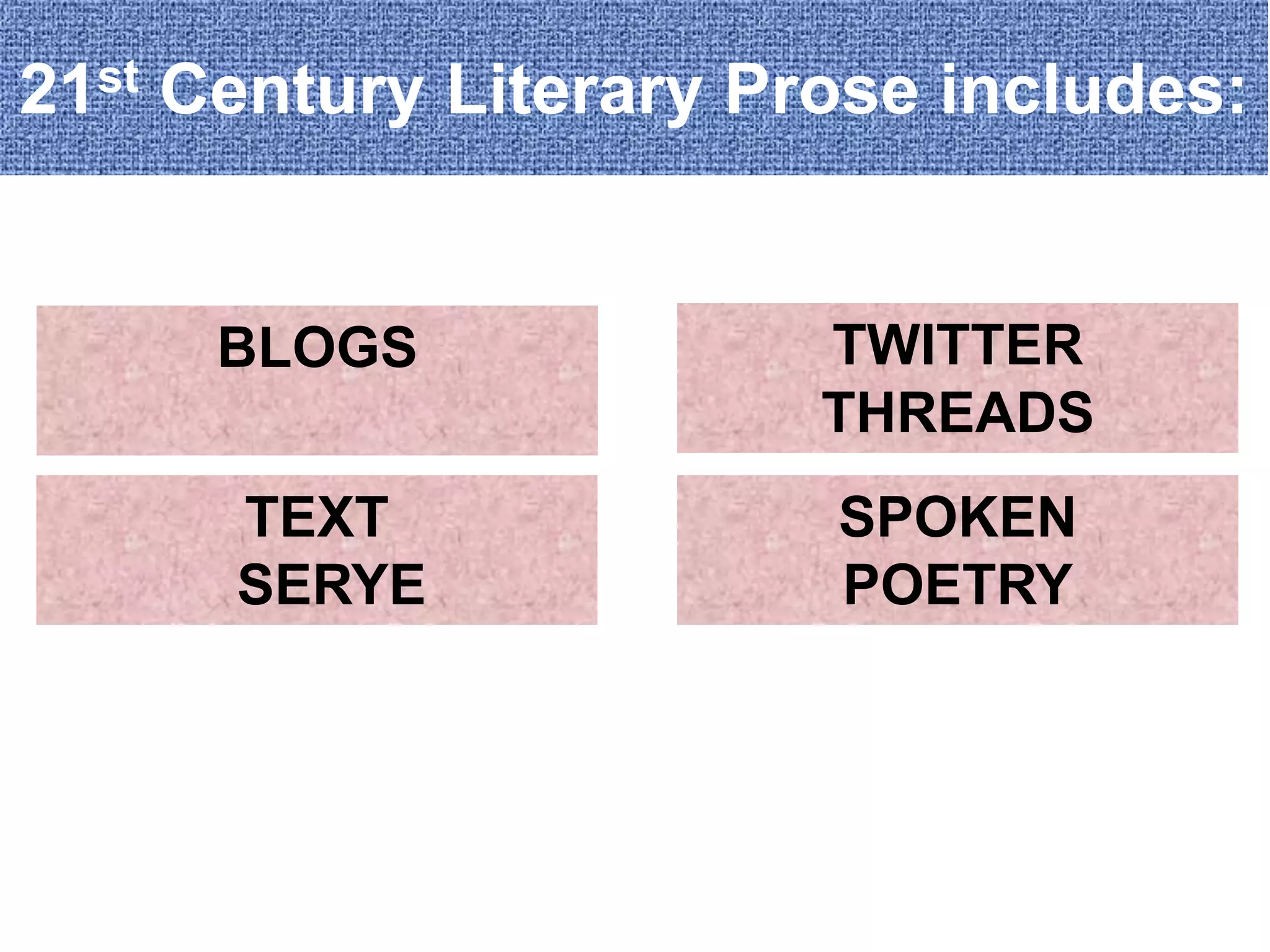 Elements of prose | PPTX
