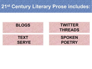 Elements of prose | PPTX