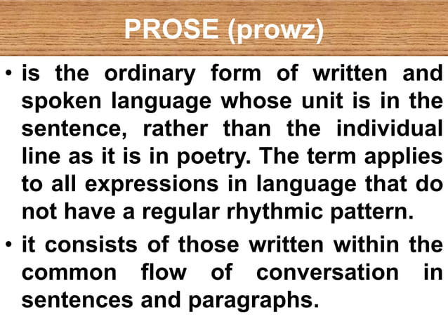 Elements of prose | PPTX | Fiction | Books and Literature
