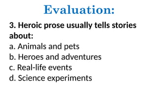 ELEMENTS OF PROSE_101 Enlish grade 7 lesson | PPTX
