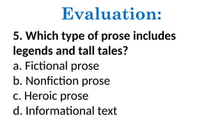 ELEMENTS OF PROSE_101 Enlish grade 7 lesson | PPTX