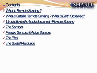 Elements of remote sensing | PPTX