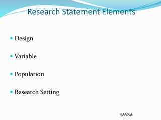 Elements of research | PPT