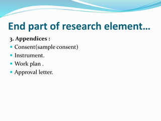 Elements of research | PPTX