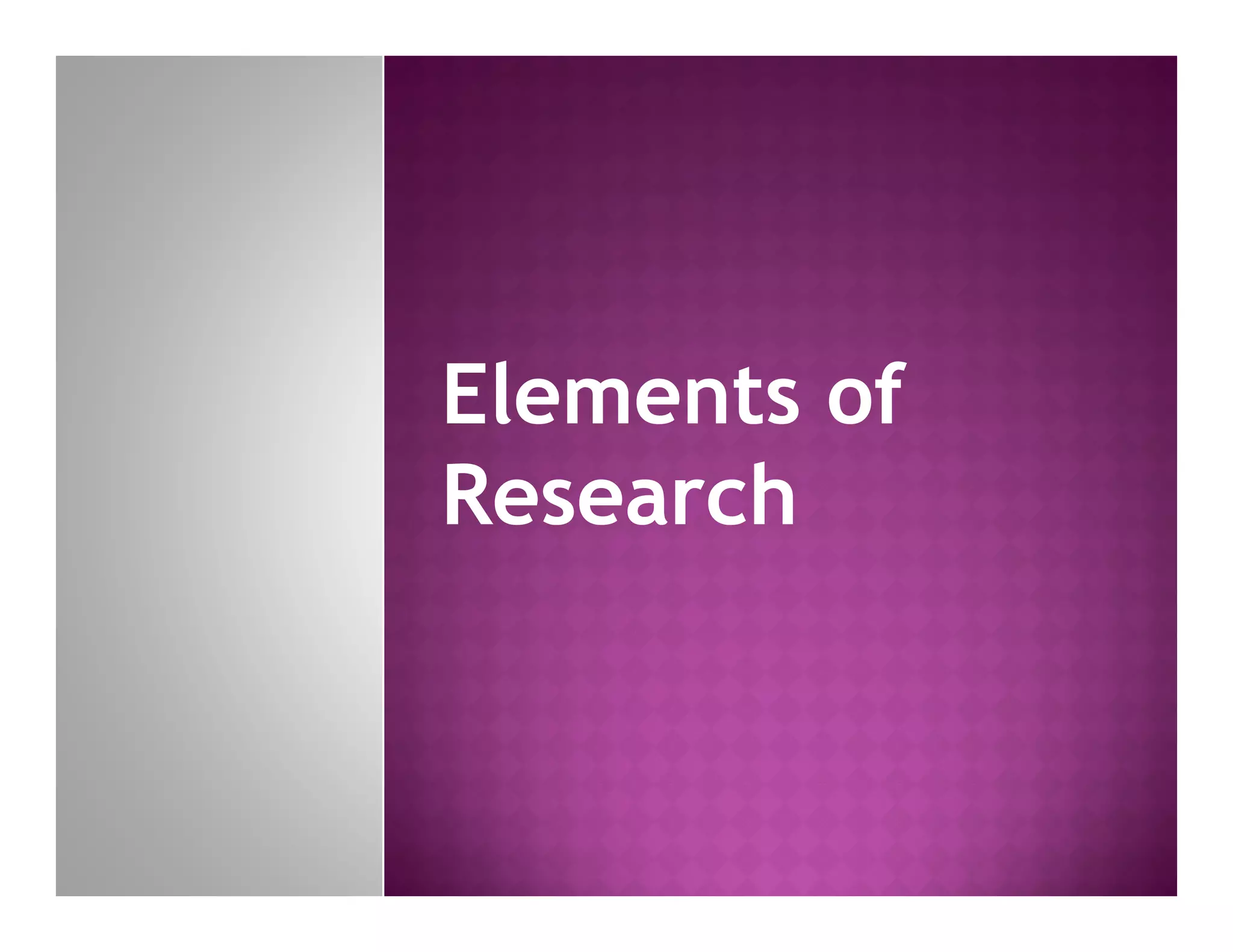 Elements of research -cacu | PDF